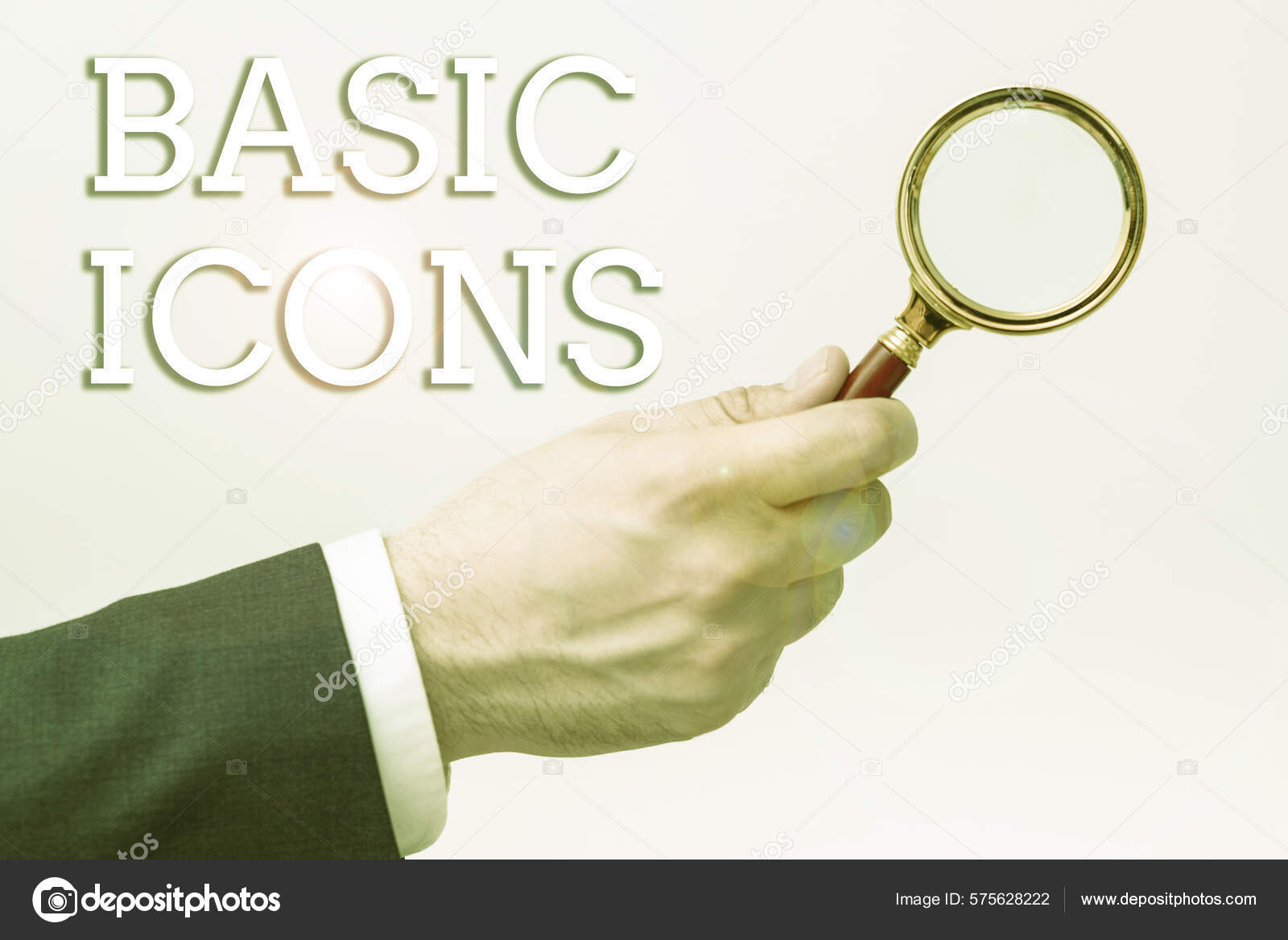 Hand Writing Sign Basic Icons Word Pictogram Ideogram Displayed ...