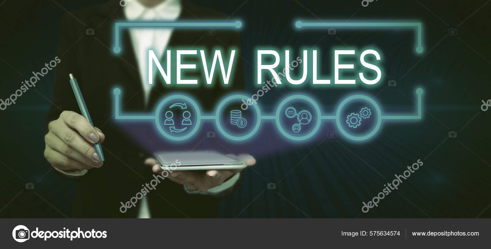 Writing Displaying Text New Rules Business Idea State Changing ... Writing Displaying Text New Rules Business Idea State Changing ...