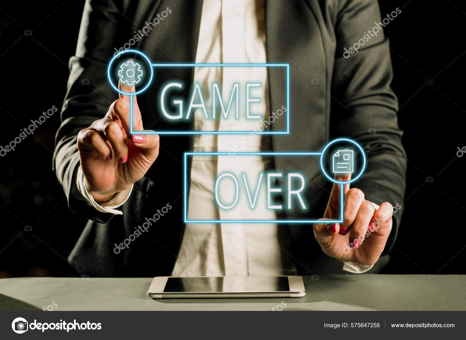 Hand Writing Sign Game Internet Concept Situation Particular Sport ...