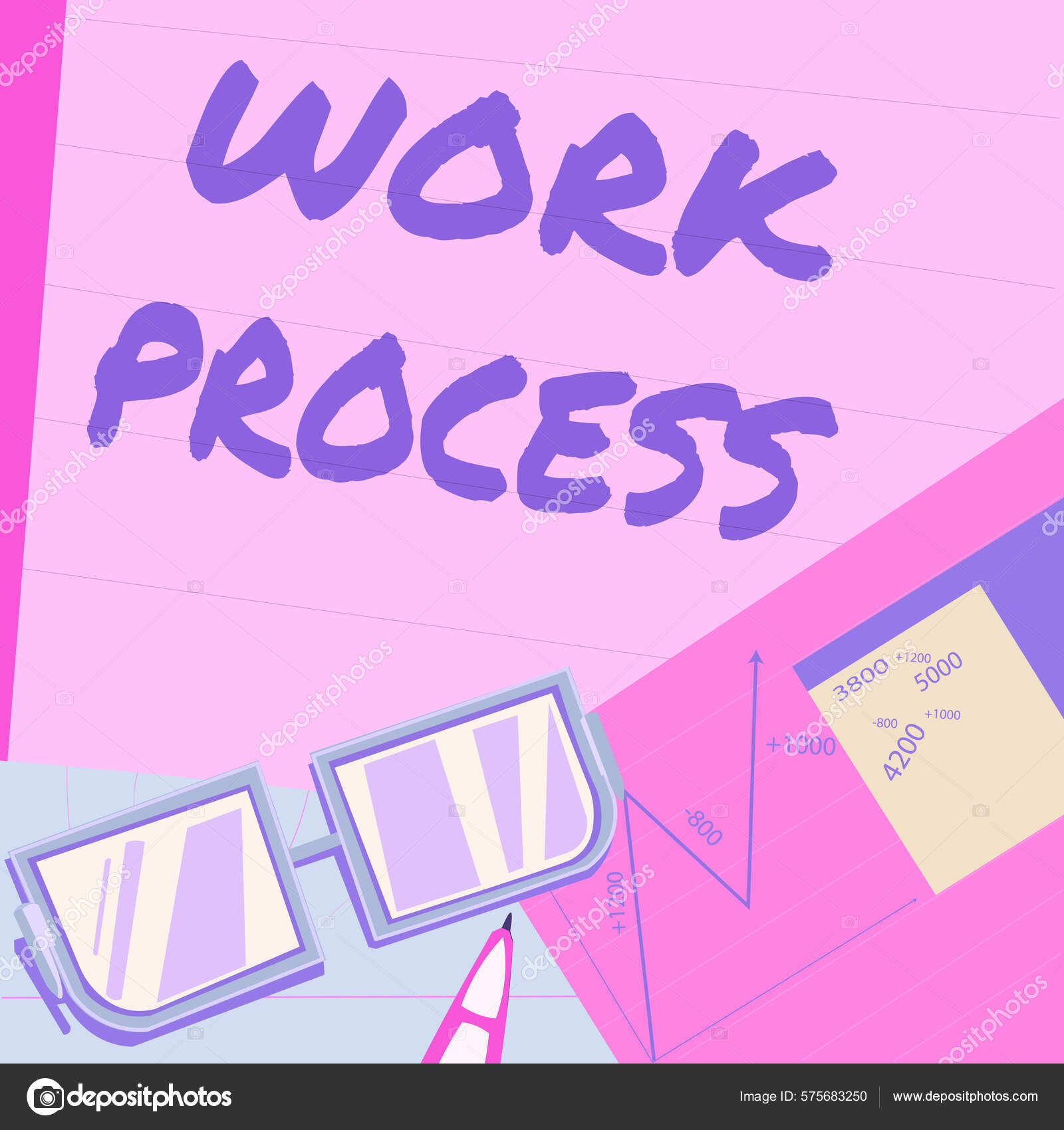 Sign Displaying Work Process Word Written Standard Procedures How ...