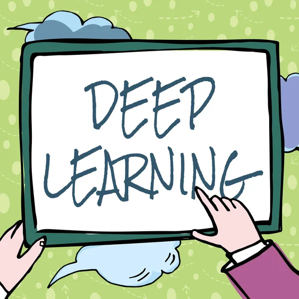 Sign displaying Deep Learning, Word Written on Hierarchical ...