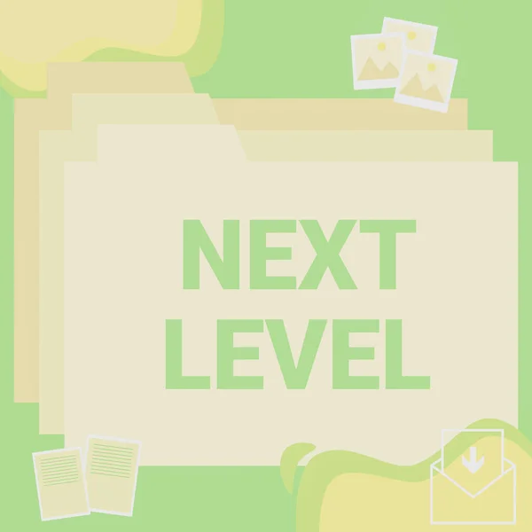 Handwriting text Next Level, Business approach having more than one ...