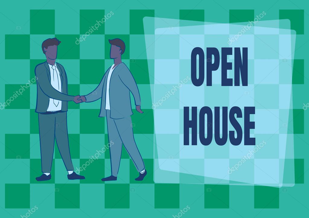 Escribir mostrando texto Casa Abierta, Foto conceptual puede venir ...