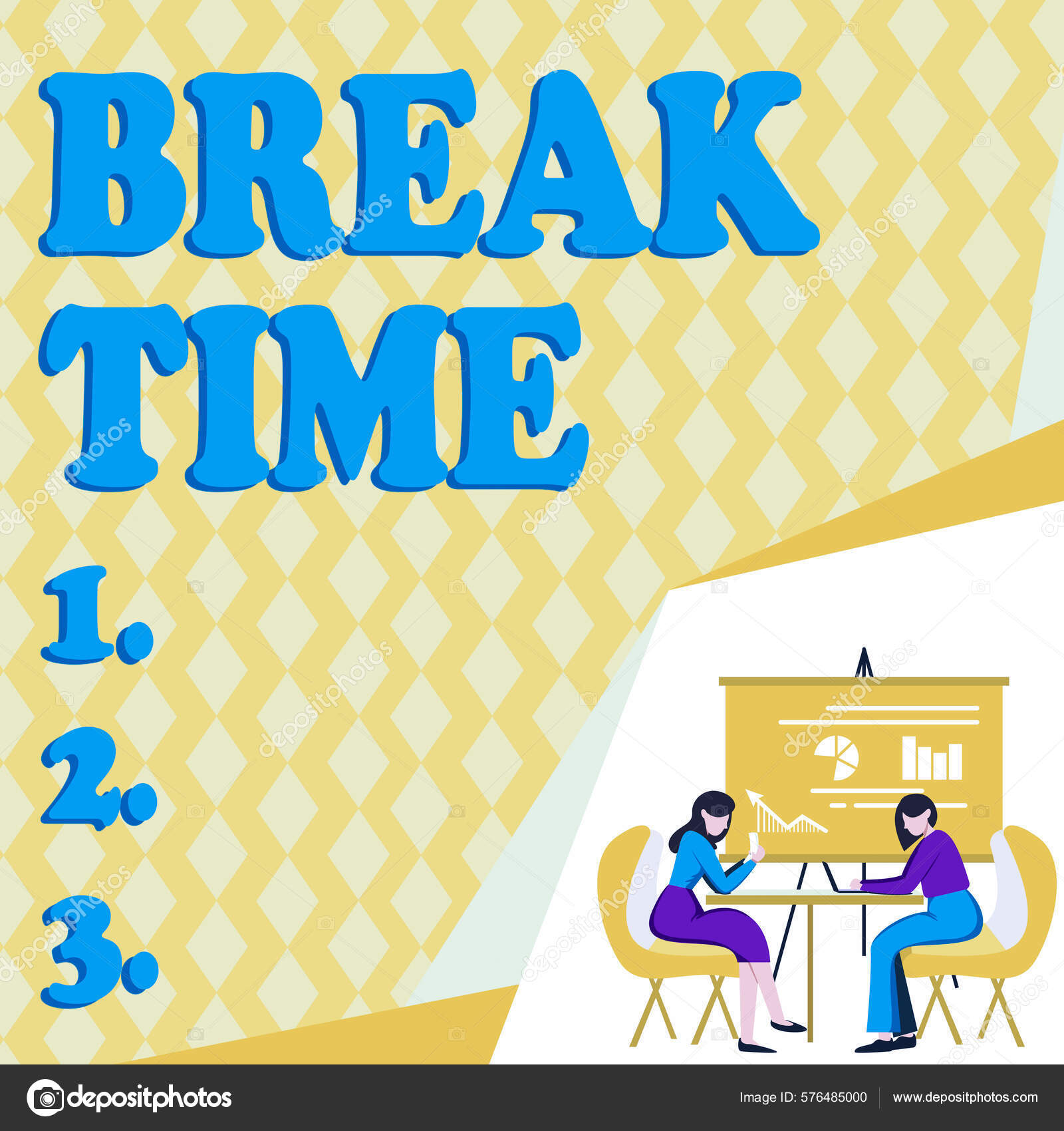 Writing Displaying Text Break Time Word Written Period Rest Recreation ...