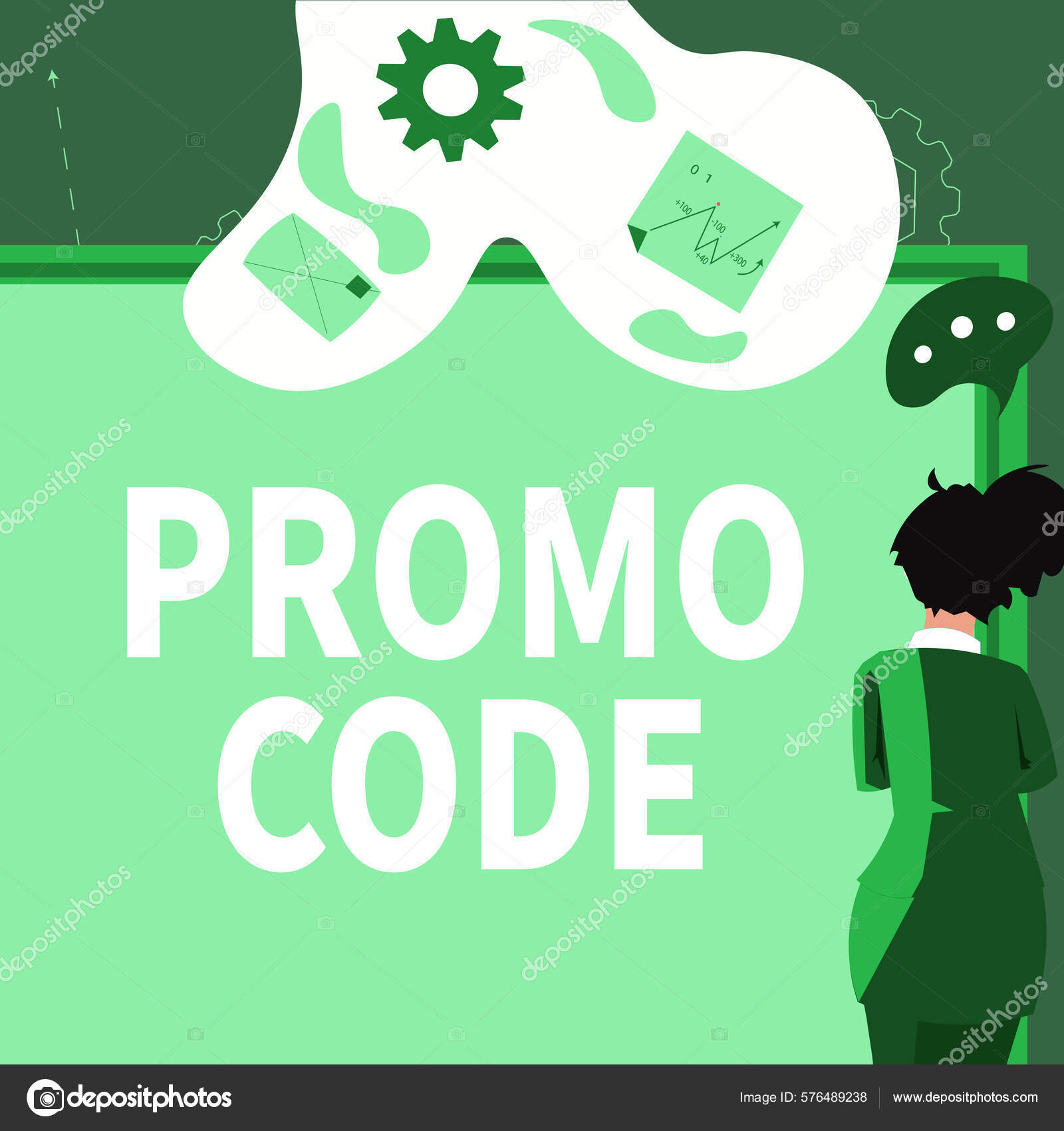 Text Caption Presenting Promo Code Business Showcase Digital Numbers Give Stock Illustration by ...