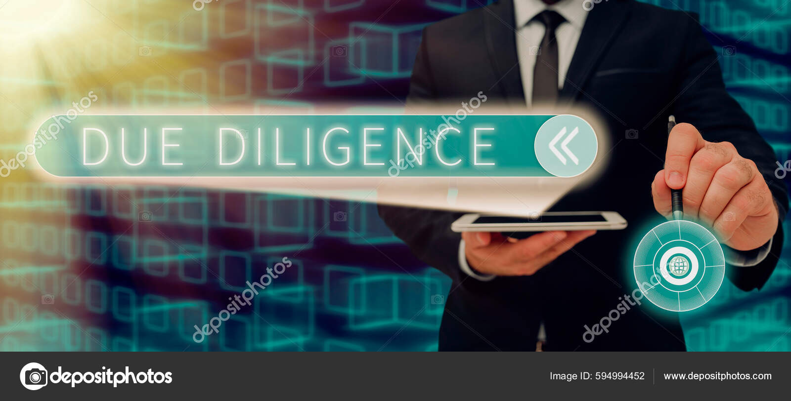 Sign Displaying Due Diligence Word Written Comprehensive Appraisal ...