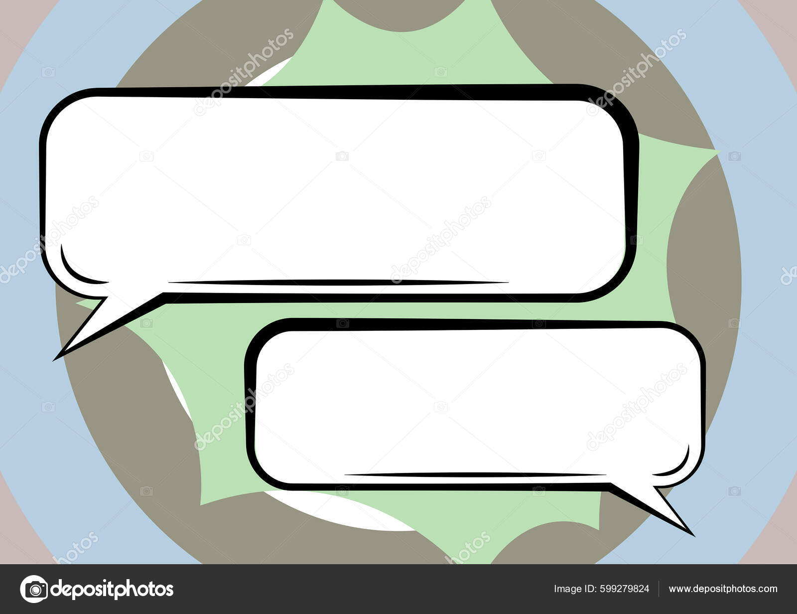 Cartoon Style Chat Box Doodles Representing Online Messaging Stock ...
