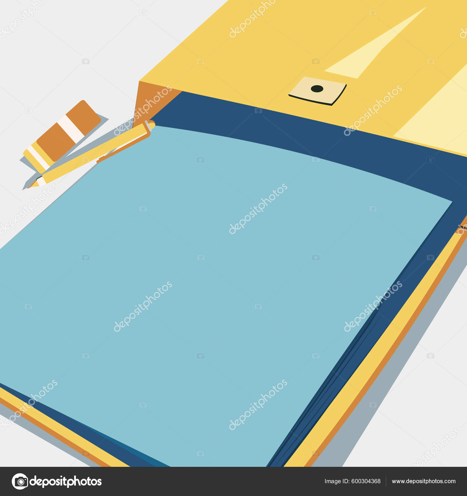 Important Message Written Note Desk Pencil Rubber Vector de stock por ...