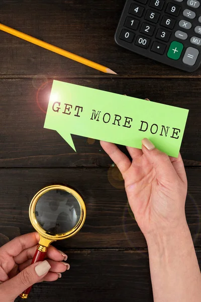 Inspiration showing sign Get More Done, Business concept Checklist ...