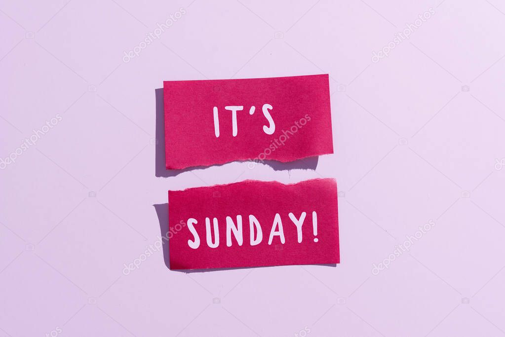Conceptual caption It S Is Sunday, Concept meaning Day of rest and ... Conceptual caption It S Is Sunday, Concept meaning Day of rest and ...
