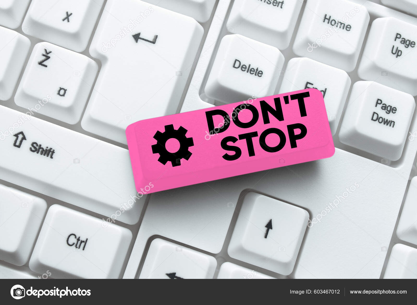 Conceptual Caption Don Stop Word Continue What Had Been Doing Stock ...