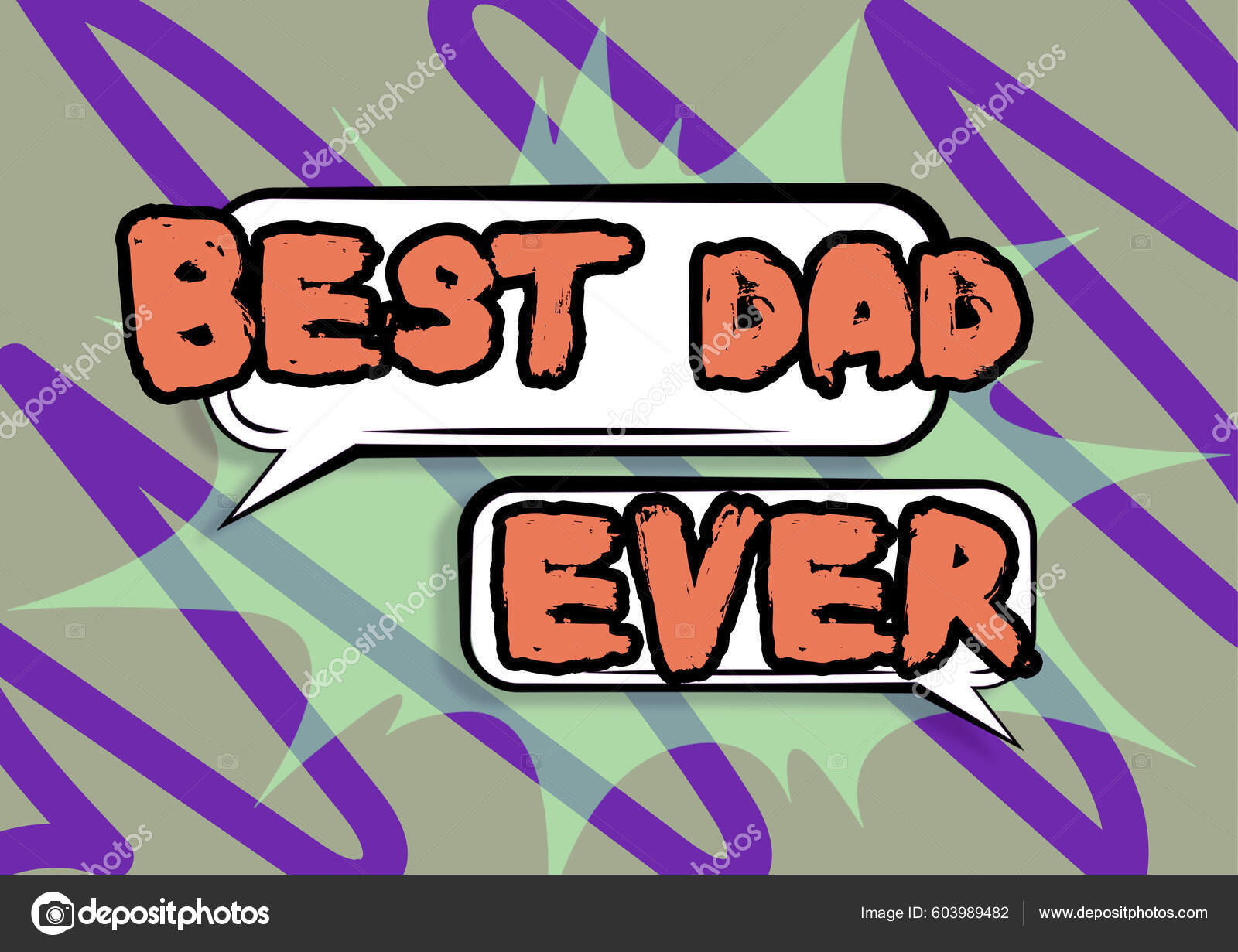 Conceptual Display Best Dad Ever Word Written Appreciation Your Father ...