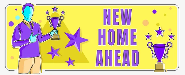 Writing displaying text New Home Ahead, Word Written on Buying an own ...