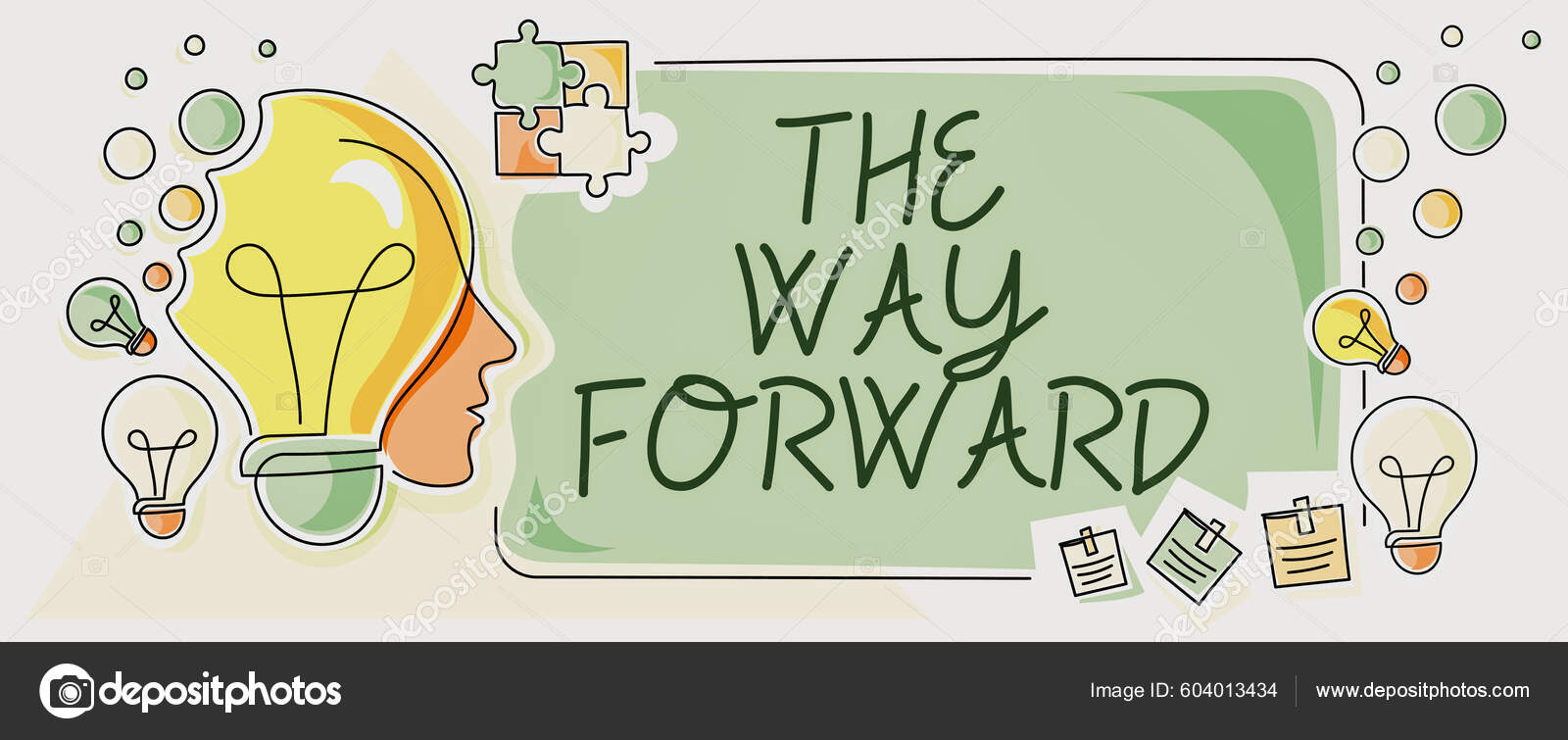 Hand Writing Sign Way Forward Business Concept Direction Keep Going ...