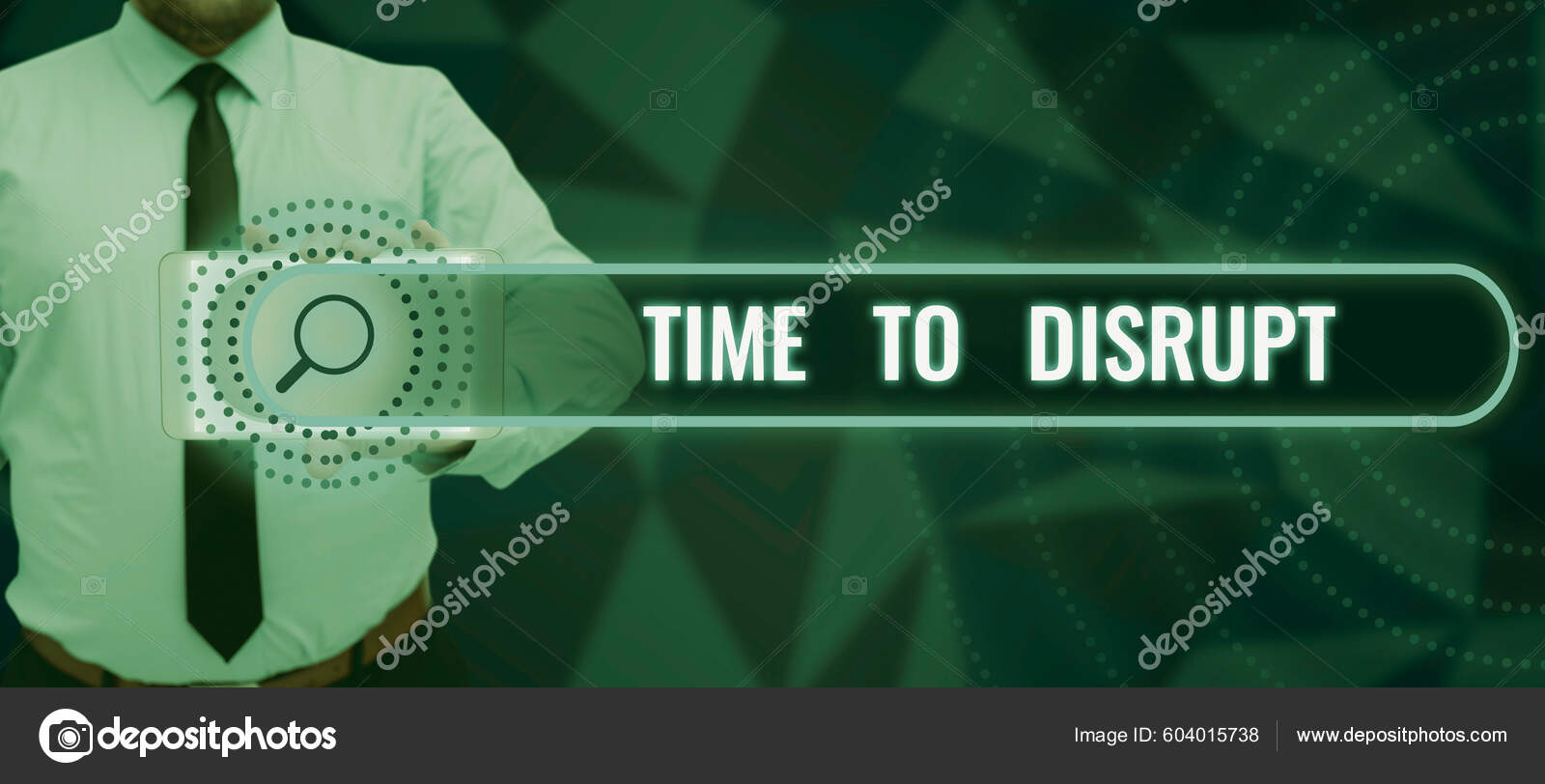 Sign Displaying Time Disrupt Word Moment Disruption Innovation Required ...