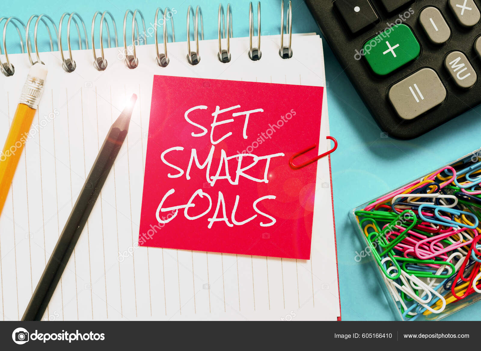 Handwriting Text Set Smart Goals Business Showcase Establish Achievable ...