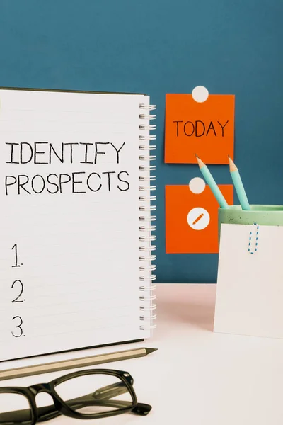 Text caption presenting Identify ProspectsPossible client Ideal ...