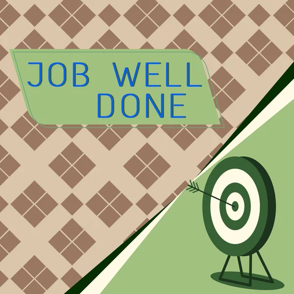 Writing displaying text Job Well Done, Business concept Well Performed ...