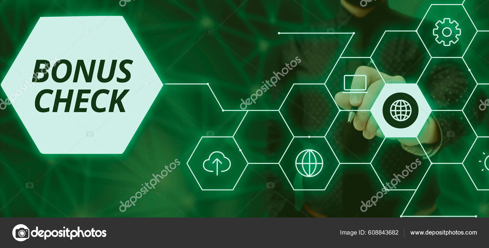 Text Showing Inspiration Bonus Check Internet Concept Something ...