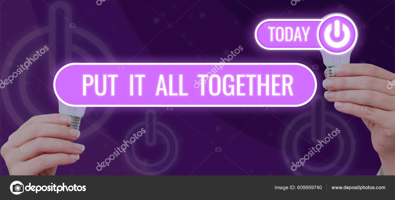 Conceptual Caption Put All Together Business Idea Join Collectively Unified Stock Photo by ...