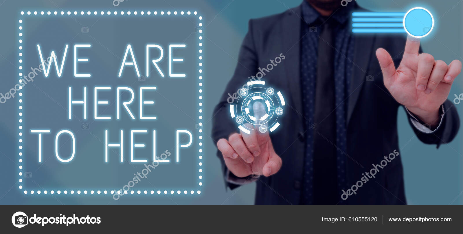 Sign Displaying Here Help Word Written Someone Who Always Ready Stock ...