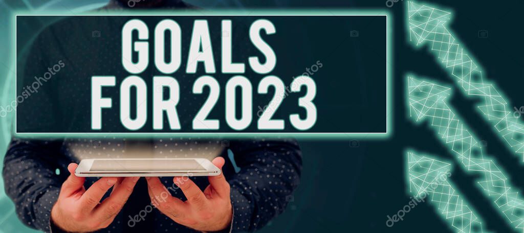 Texto título presentación Metas Para 2023Las siguientes cosas que desea ...