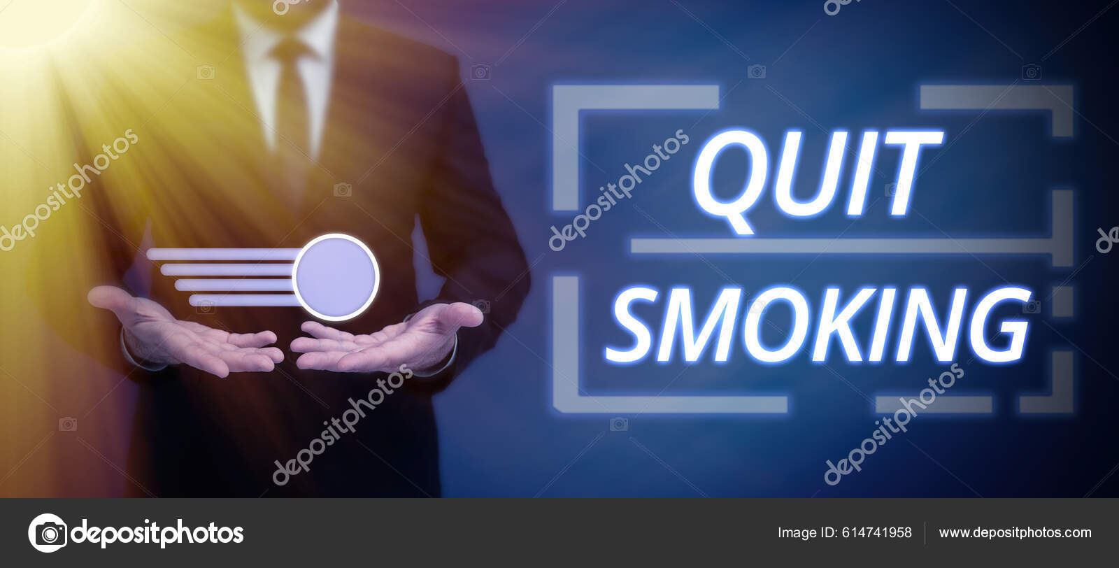 Conceptual Caption Quit Smoking Word Discontinuing Stopping Use Tobacco ... Conceptual Caption Quit Smoking Word Discontinuing Stopping Use Tobacco ...