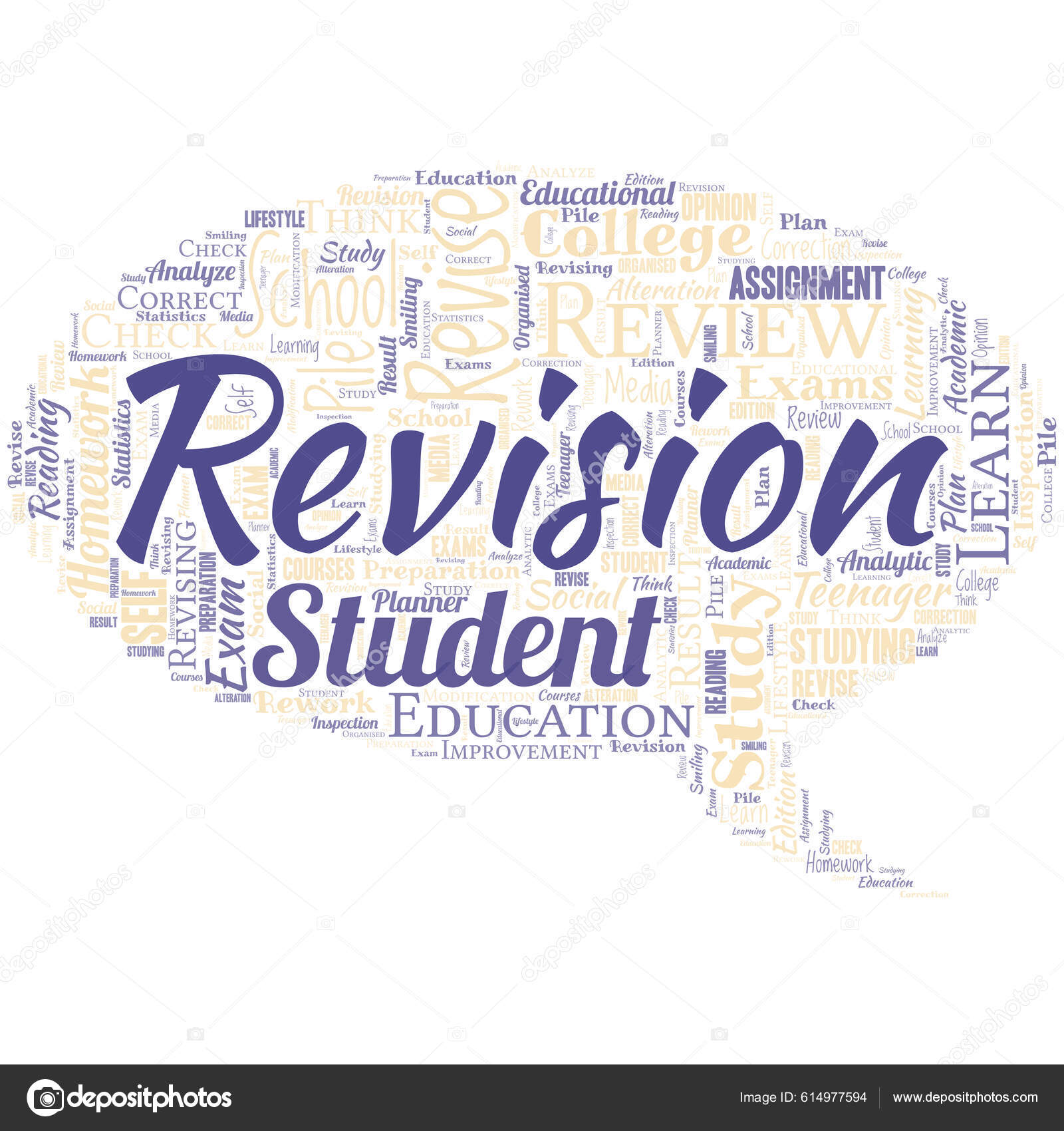 Word Cloud Shape Speech Bubble Word Revision Stock Vector by ©nialowwa ...