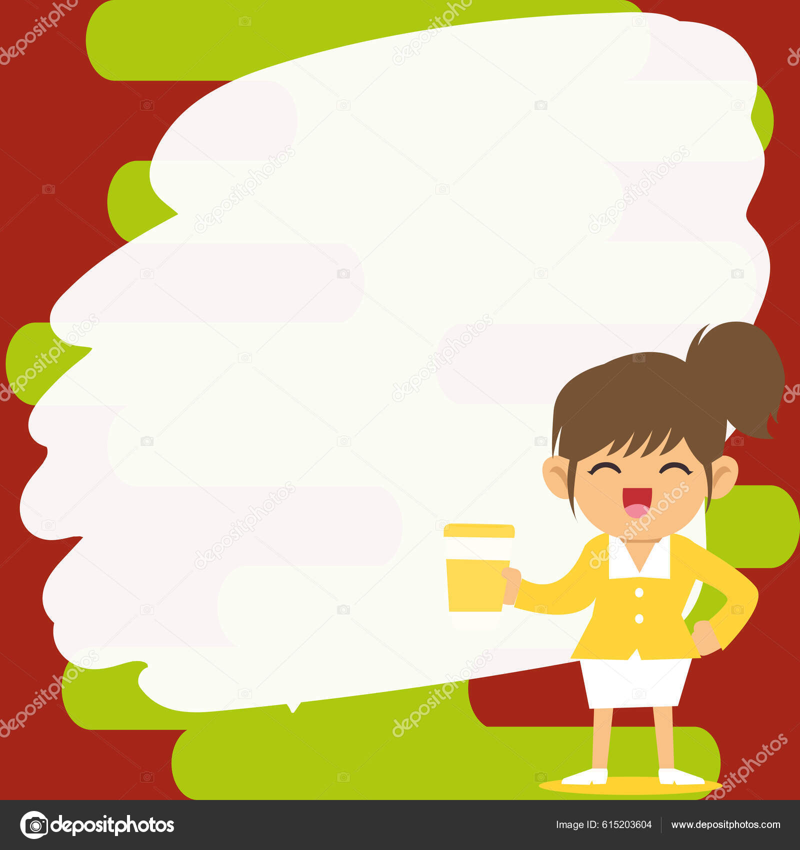 Instructor Dibujo Apuntando Pizarra Pizarra Mientras Sostiene Copa ...