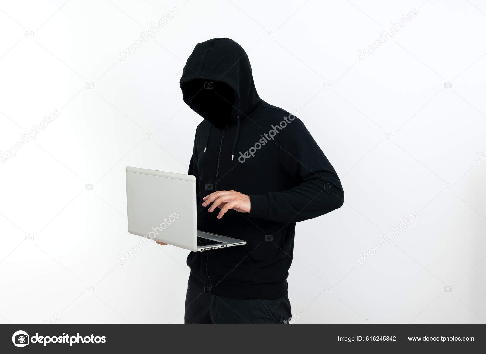 Man Standing Laptop Presenting Cyber Security — Stock Photo © nialowwa ... Man Standing Laptop Presenting Cyber Security — Stock Photo © nialowwa ...