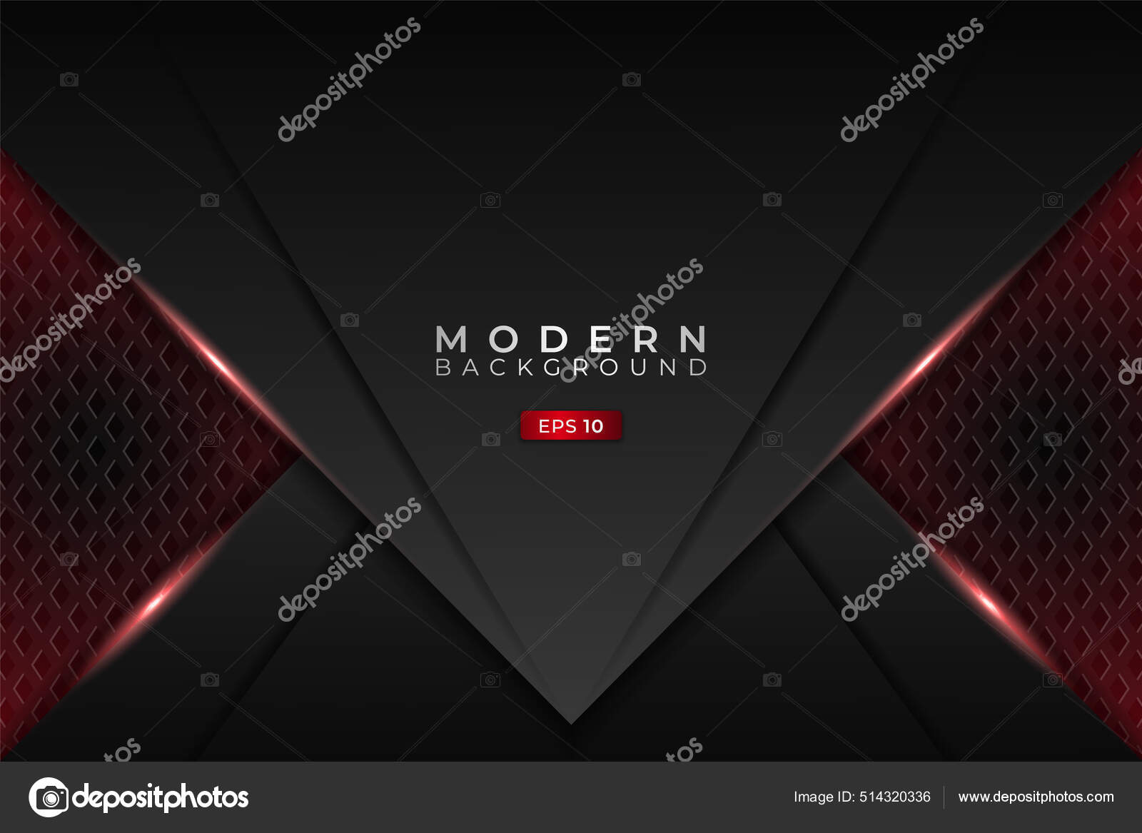 Modern Technology Background Metallic Futuristic Gaming Glow Red Stock ...