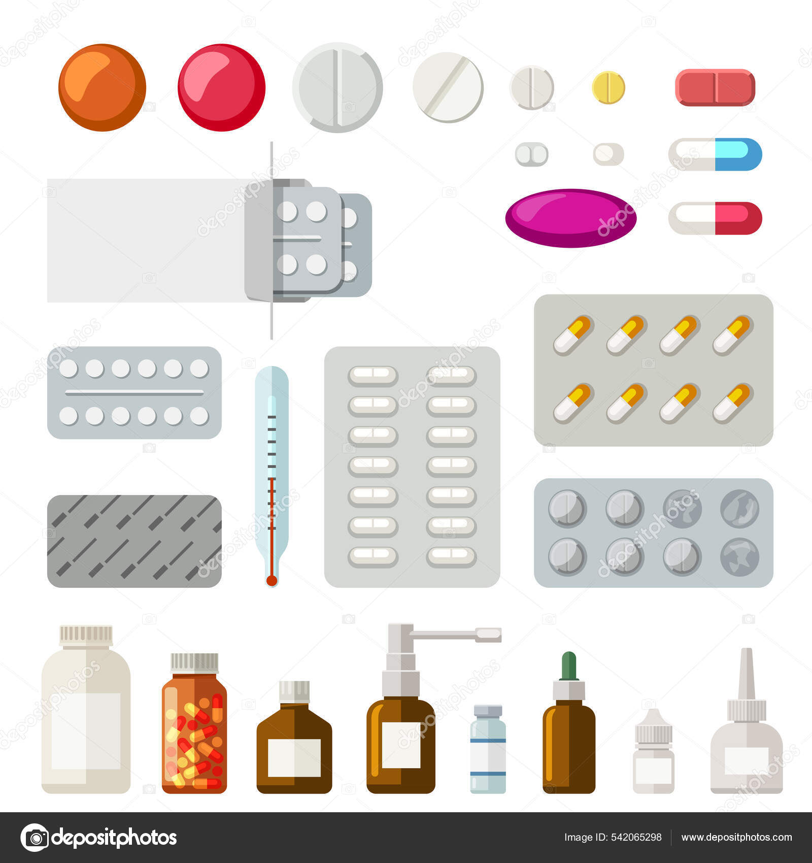 La composición de un botiquín Vector de stock #542065298 de ©bolotoff