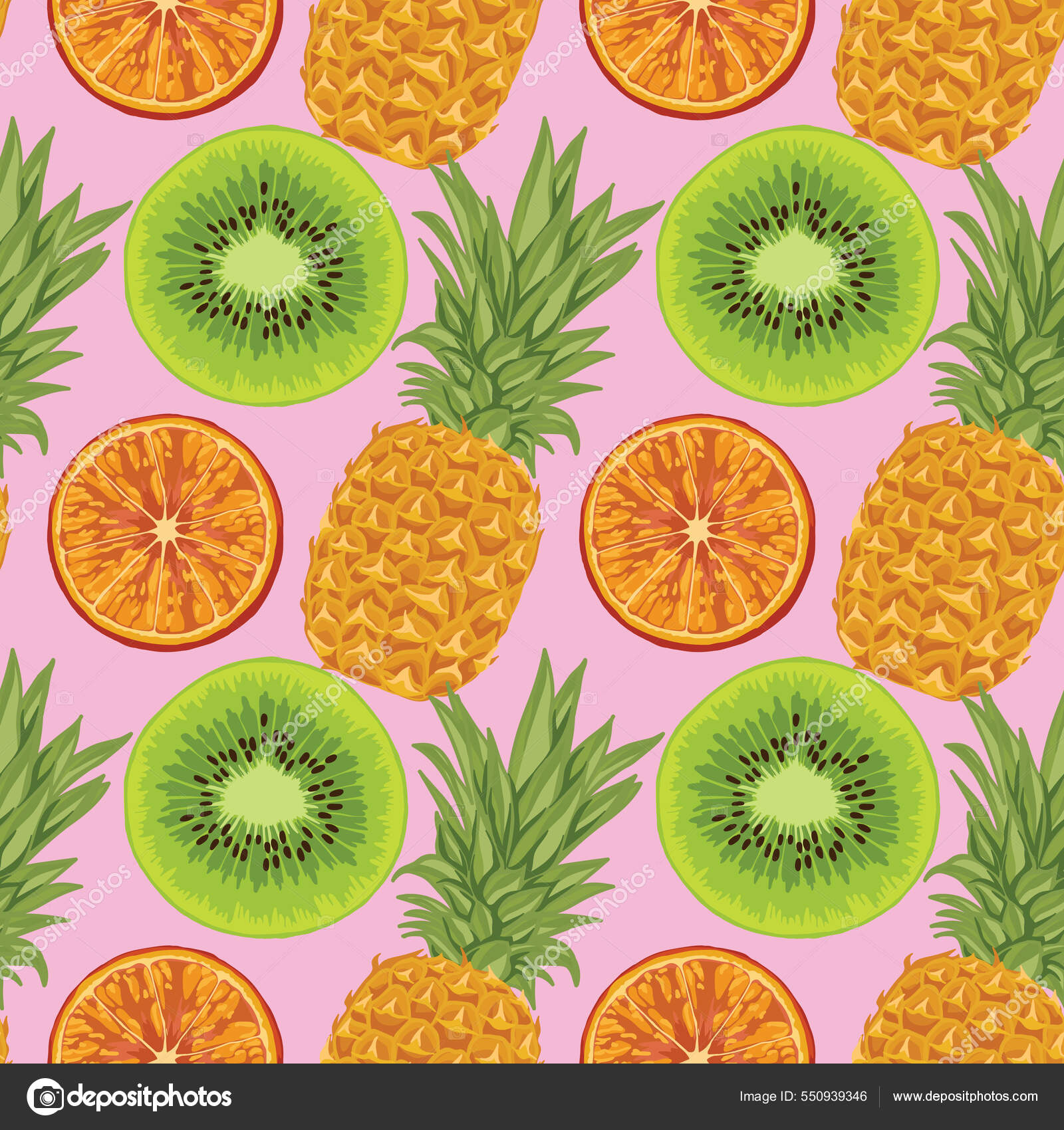 Fruits Drawing Seamless Background Pattern Stock Vector Image by ...