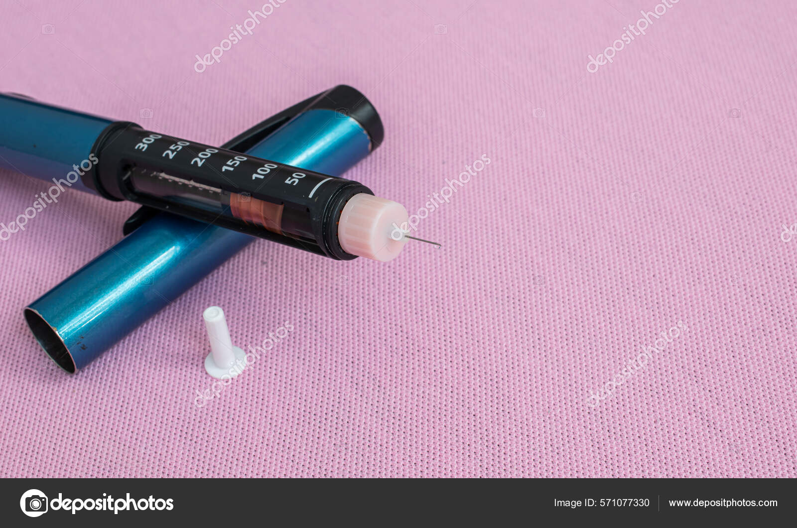 Insulin Pen Injector Insulin Pen Fill Needle Pink Background Diabetes ...