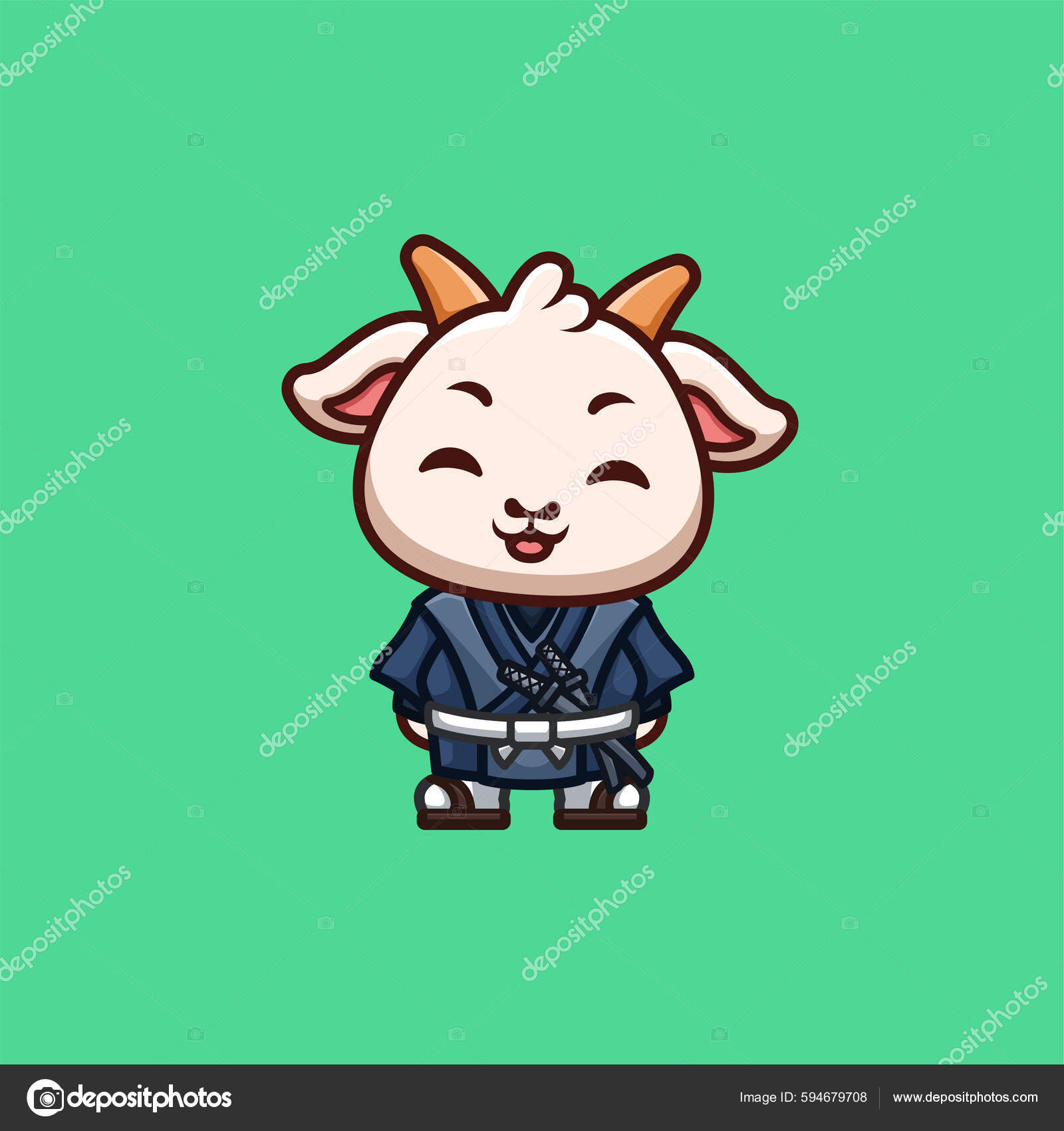 Cute Samurai Cartoon