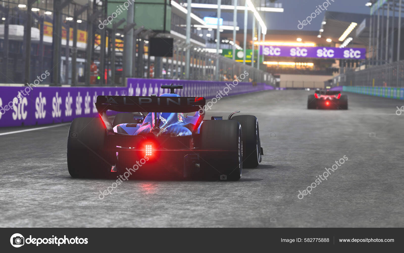 Alpine Car Rear Vision Illustration Jun 2022 Sao Paulo Brazil — Stock ...