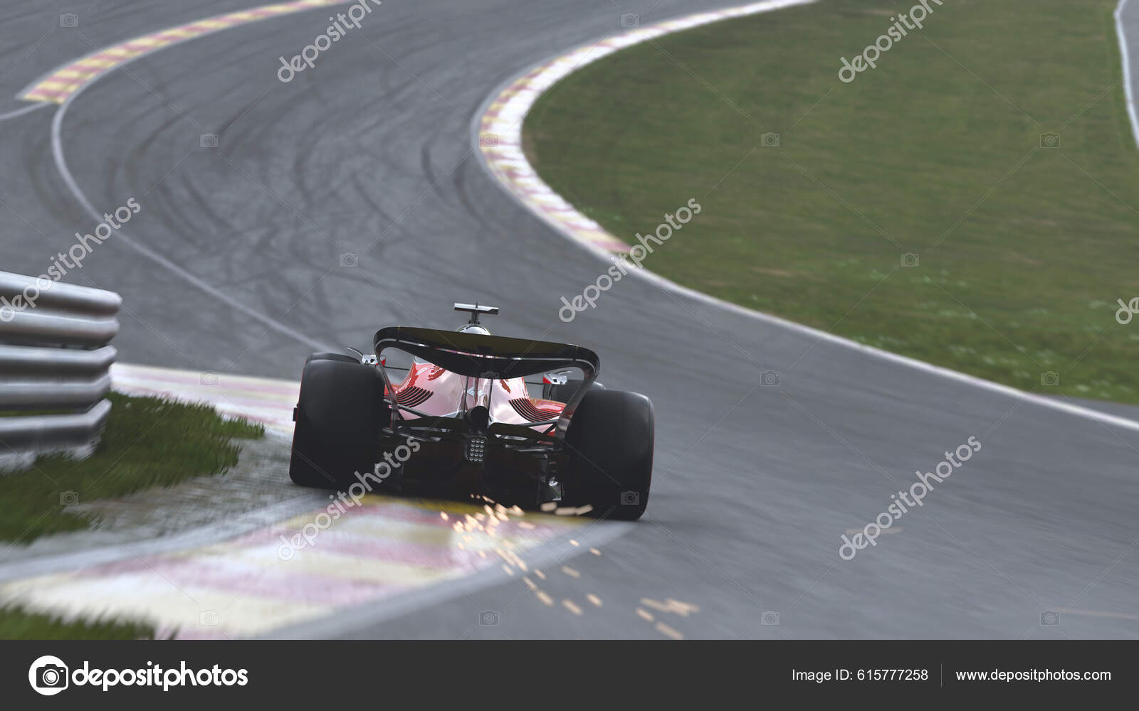 Racing Car Running Track Illustration — Stock Editorial Photo ...