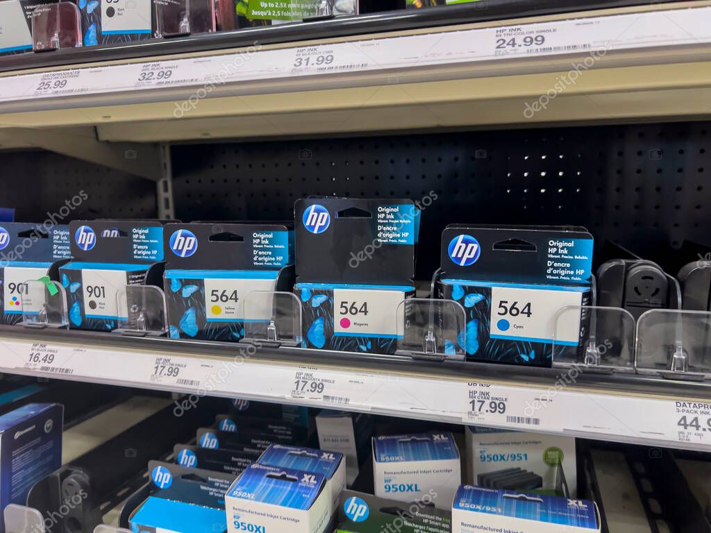 Seattle, WA USA - circa septiembre 2022: Vista de cerca de la tinta de ...