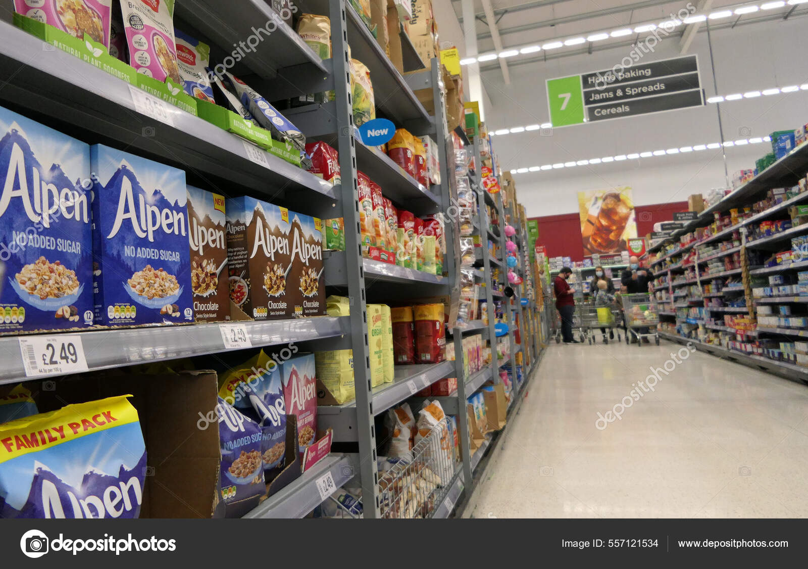 Alpen Cereal Isle Asda Larne Superstore Antrim Northern Ireland – Stock ...