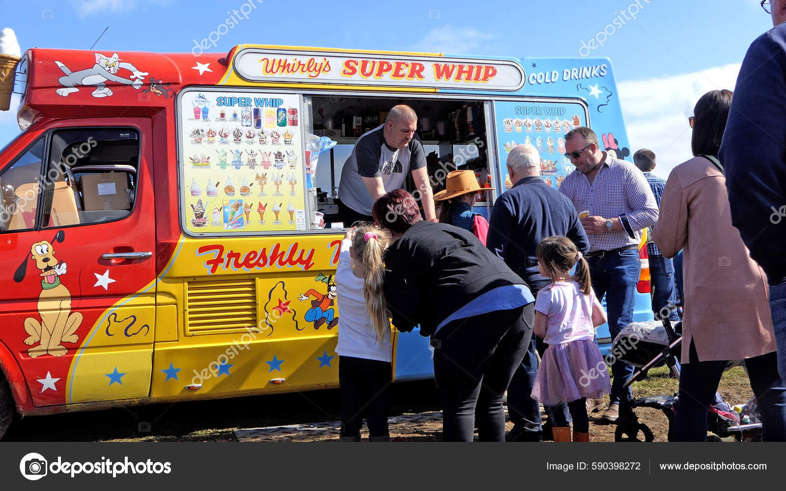 Ice Cream Van Shanes Castle May Day Steam Rally May – Stock Editorial ...