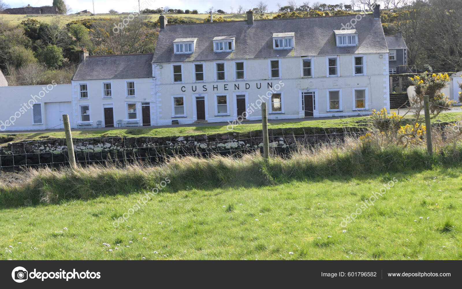 Cushendun Hotel Village Beach County Antrim Northern Ireland – Stock ...