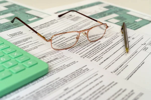 tax forms 1040 for filing a declaration by citizens of the state are on ...