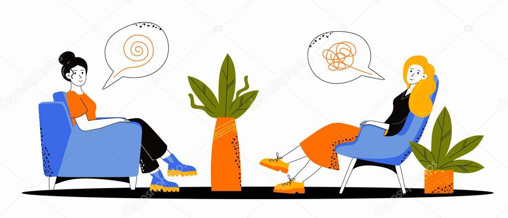 Asesoramiento psicoterap utico Un psic logo y una paciente joven en una sesi n de terapia ...