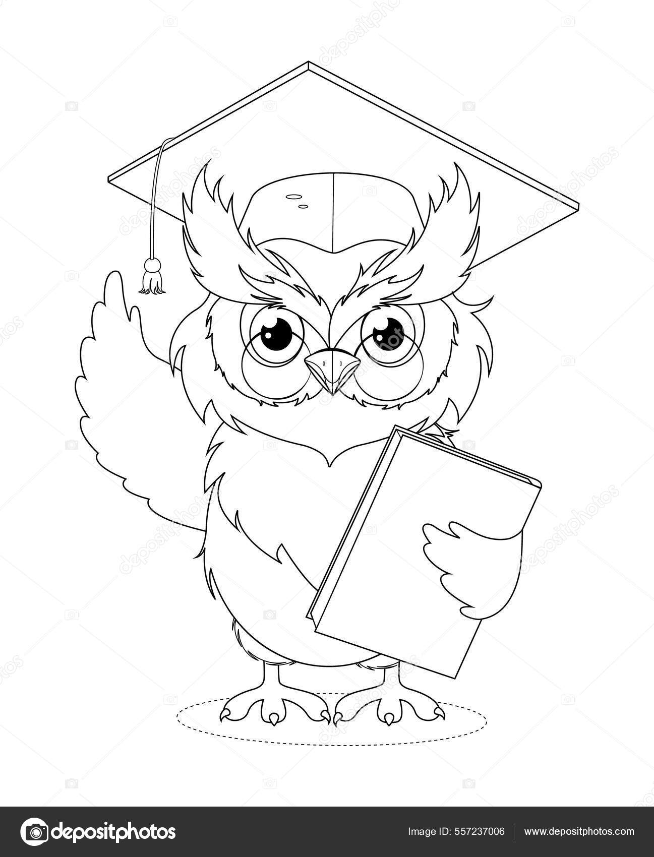 Graduation Cap Coloring Page