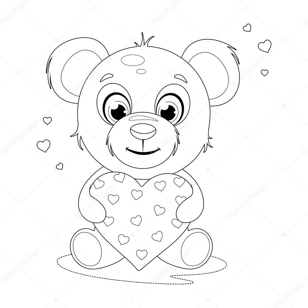 Dibujos Para Colorear De Osos Con Corazones