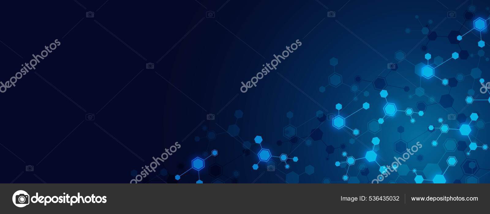 Technology Background Frame Design Hexagons Cells Connected Lines Neon ...