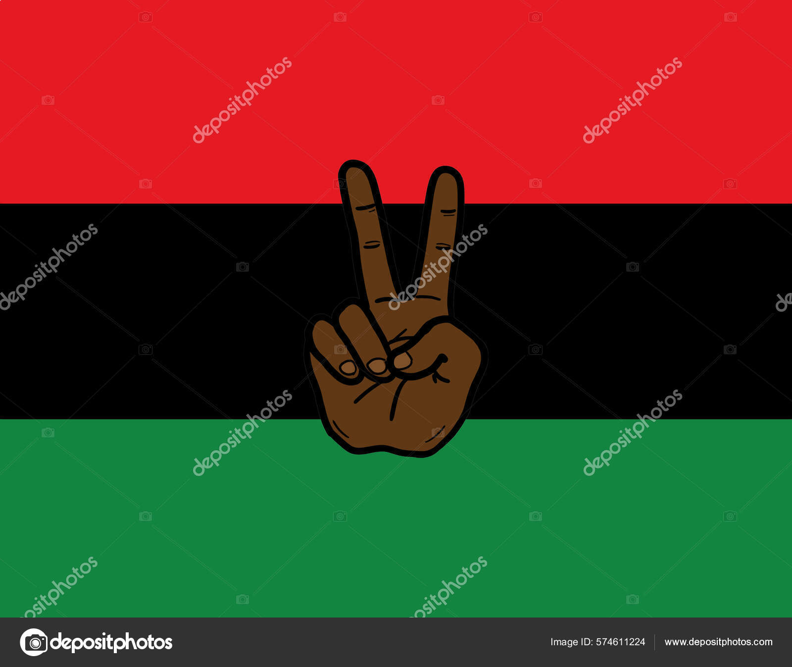 Pan African Flag Afro American Flag Unia Flag Black Liberation Stock