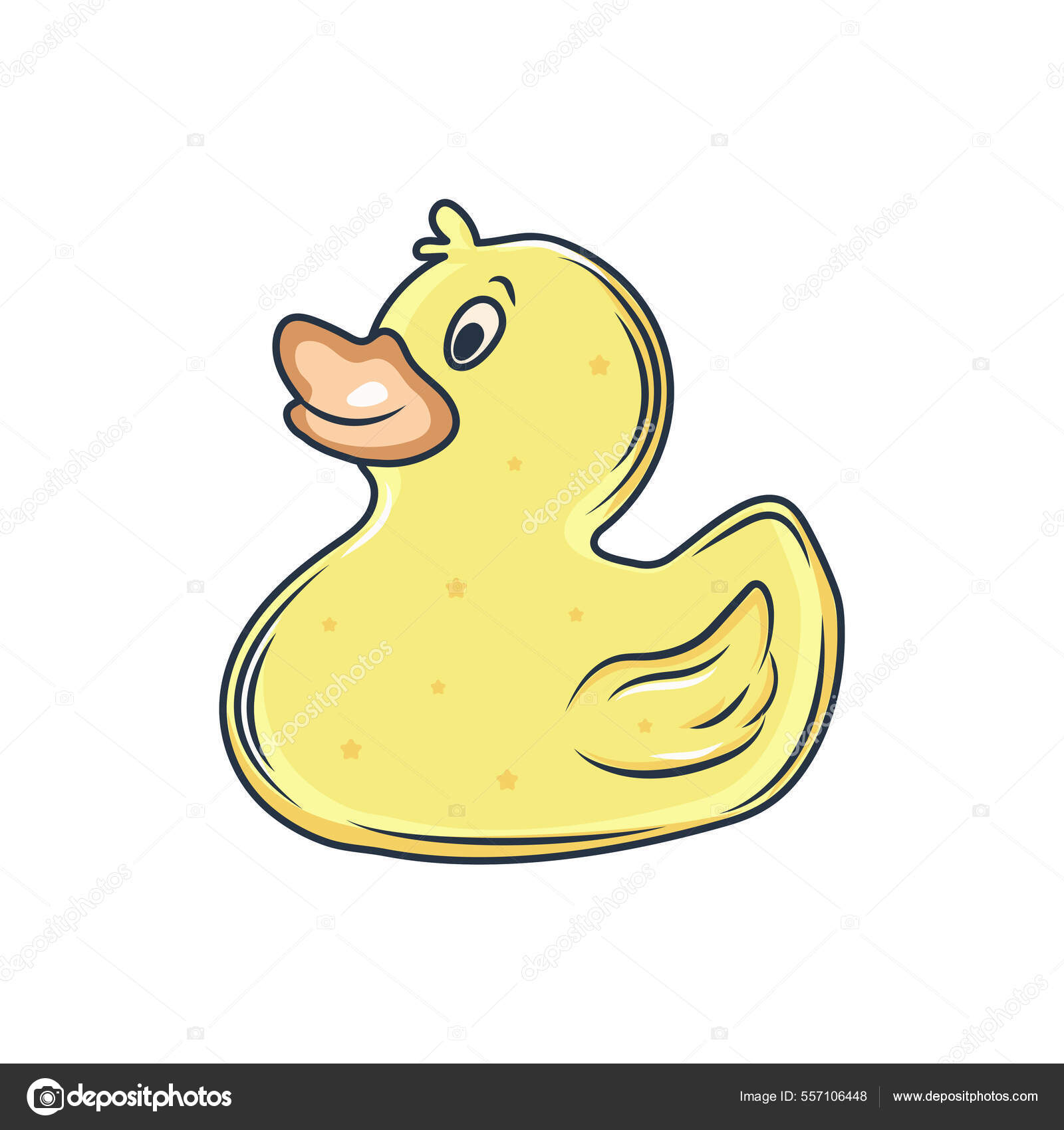 Vector cute duck cartoon illustration, flat illustration mascot duck icon Stock Illustration by ...