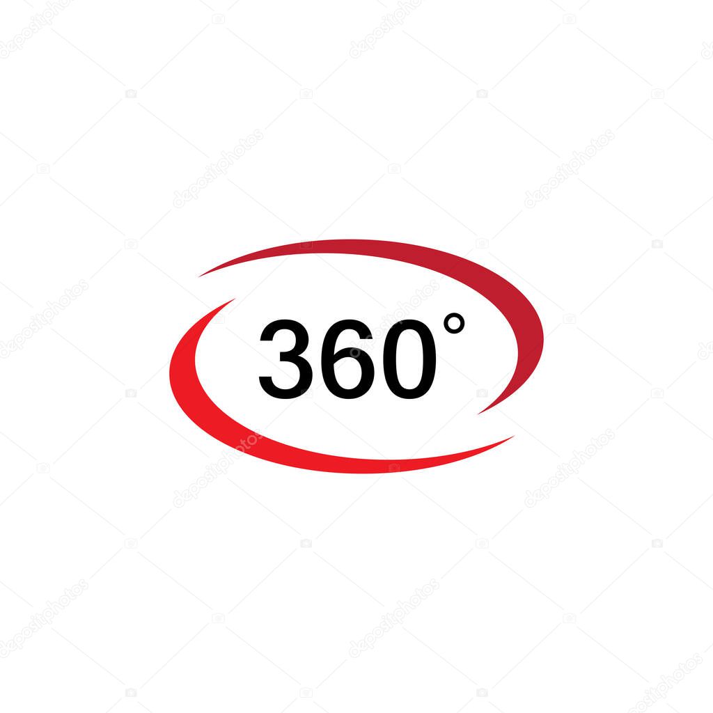 360 grados Ver Related Vector Iconos plantilla de diseño 2025