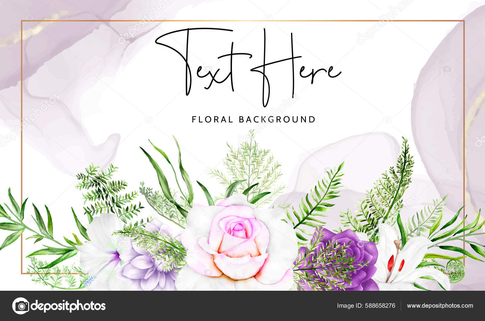Beautiful Purple Floral Background Design Stock Vector by ...